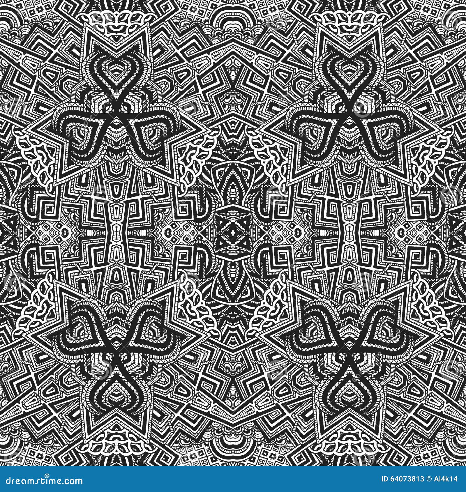 Colored Hand Drawn Psychedelic Zentangle Pattern Stock Vector ...