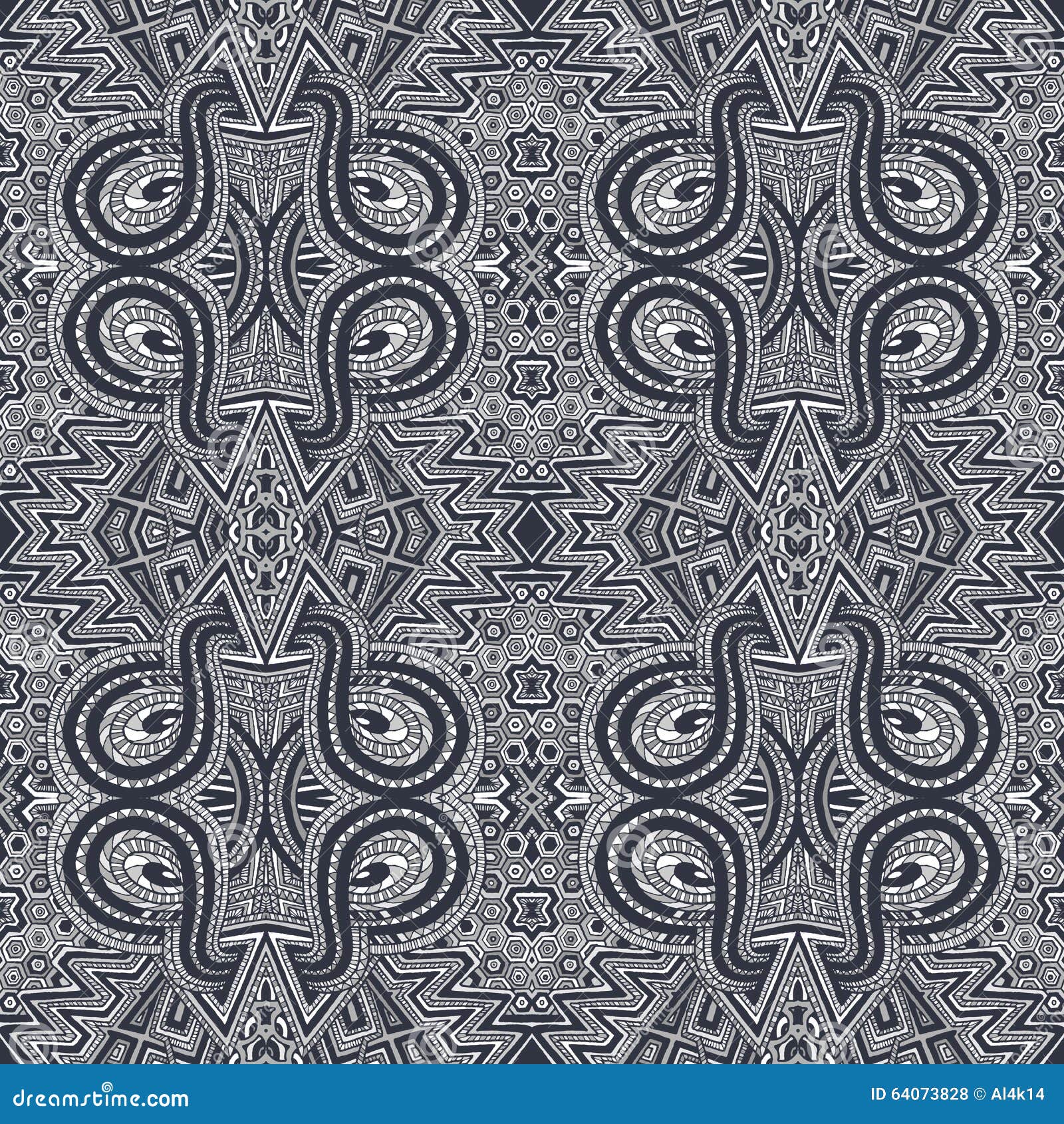 Colored Hand Drawn Psychedelic Zentangle Pattern Stock Vector ...