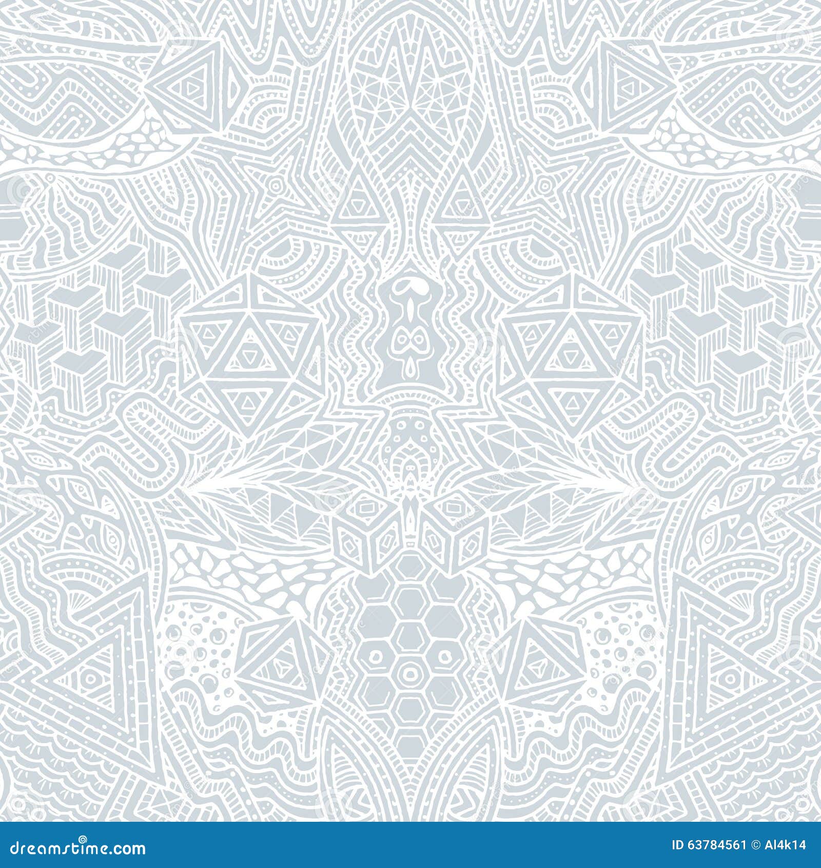 Colored Hand Drawn Psychedelic Zentangle Pattern Stock Vector ...