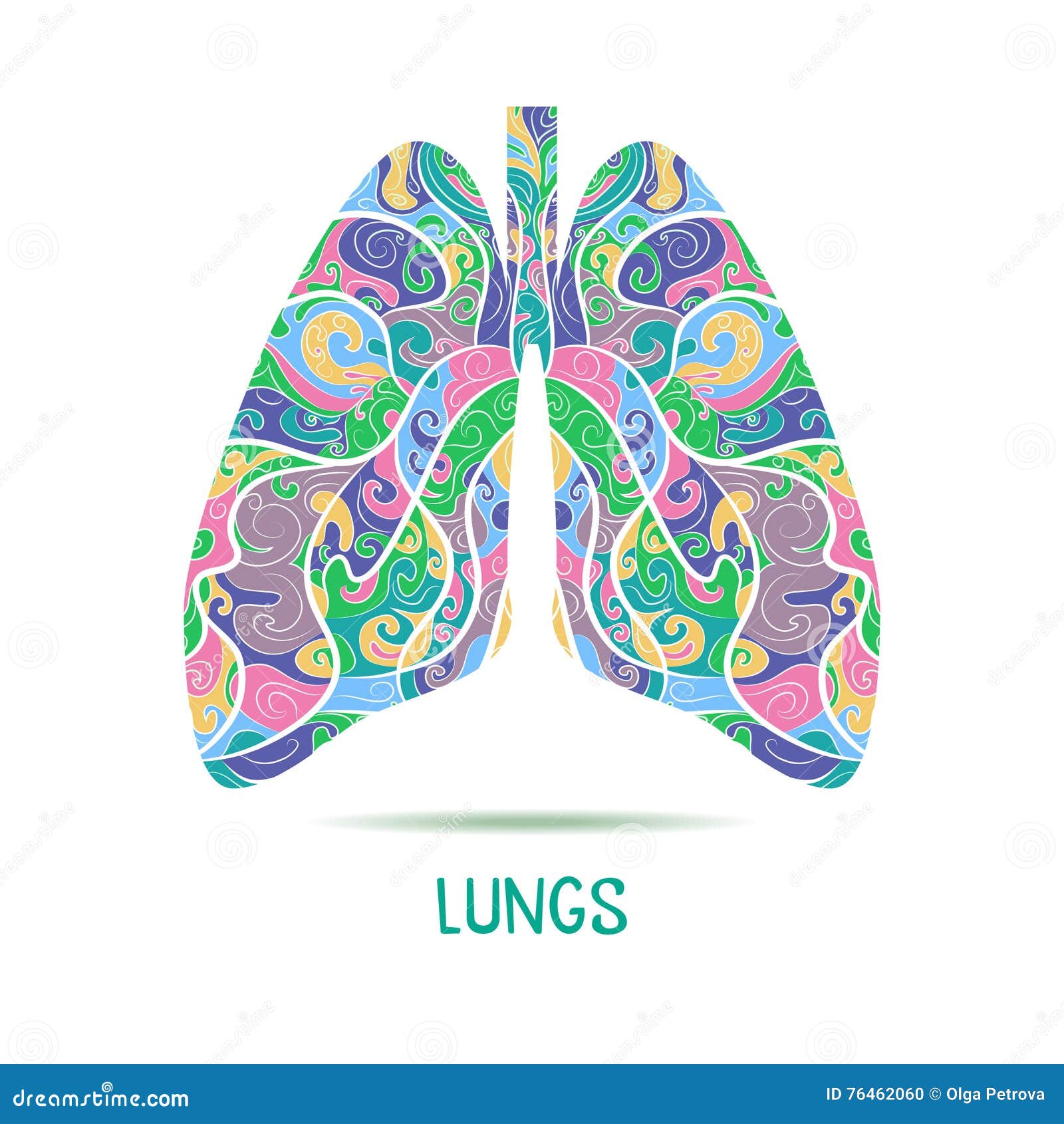Lungs. Doodle Drawing Of Human Organ. Royalty-Free Stock Image ...