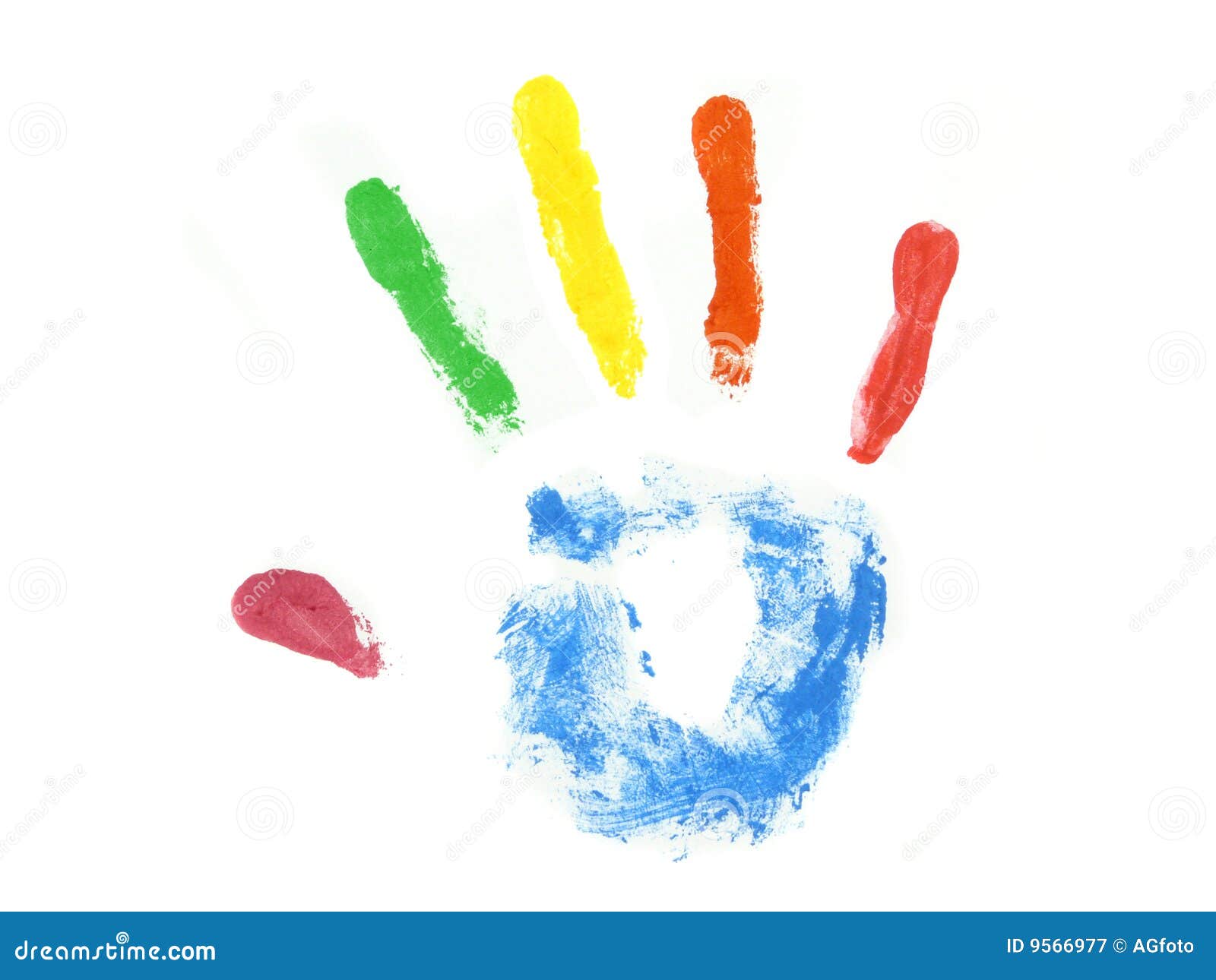 Colored hand print stock image. Image of fingerprint, colored - 9566977