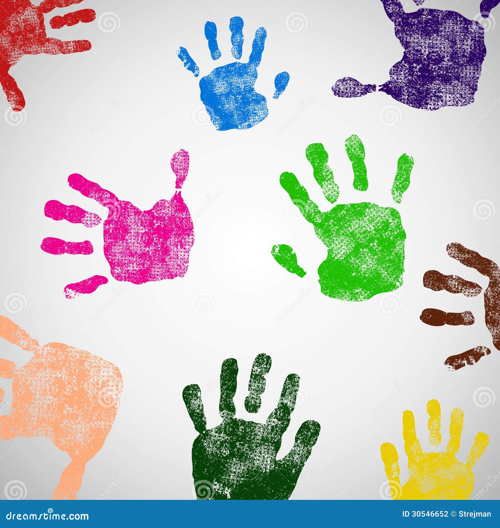 Colored Hand Print icon. stock vector. Illustration of color - 30546652