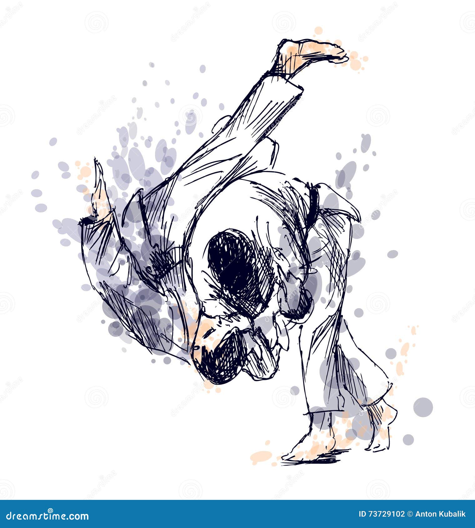 Judo Vector Set. Kimono And Throws. | CartoonDealer.com #94722257