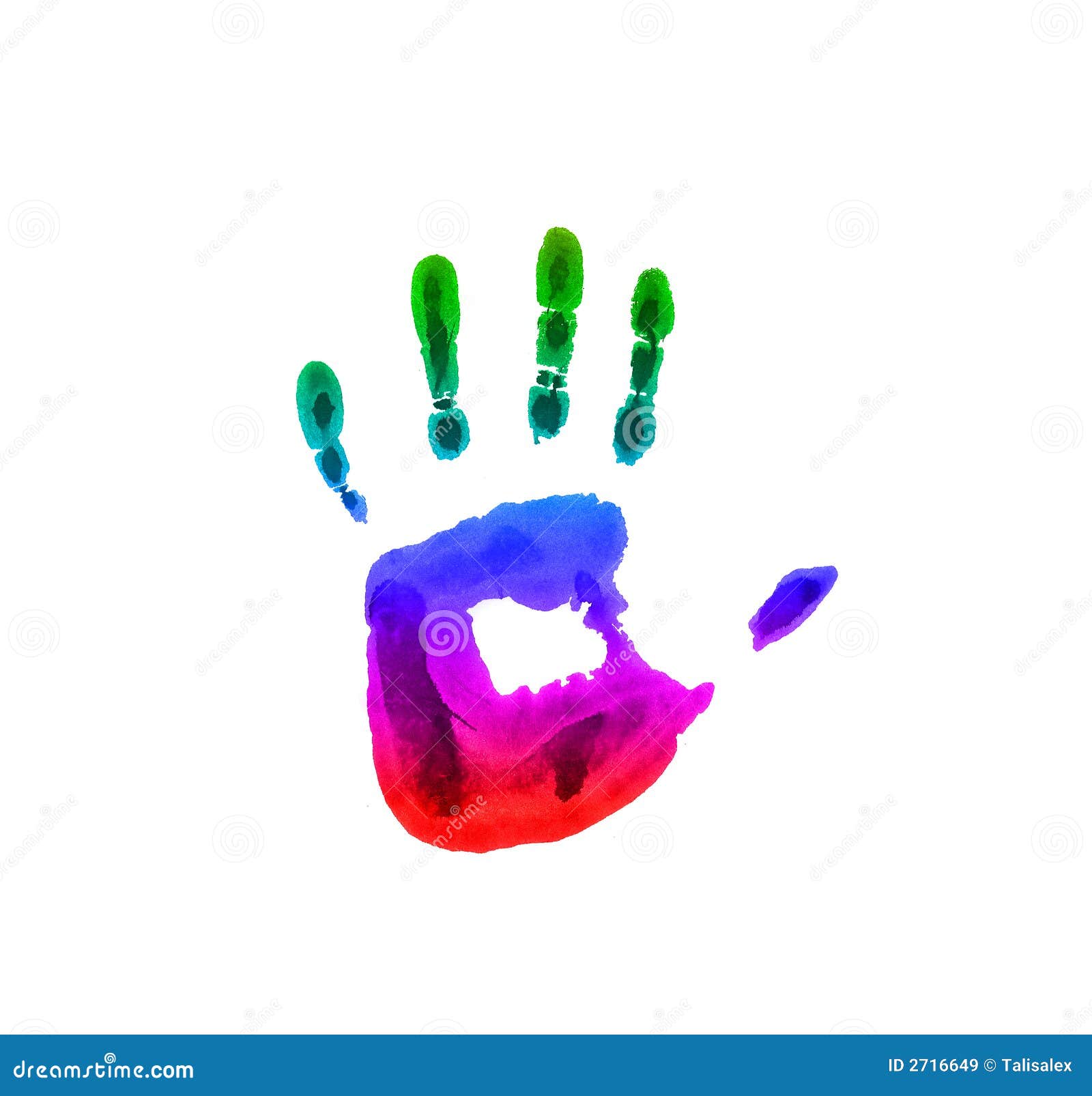 Colored handprint stock illustration. Illustration of copy - 2716649