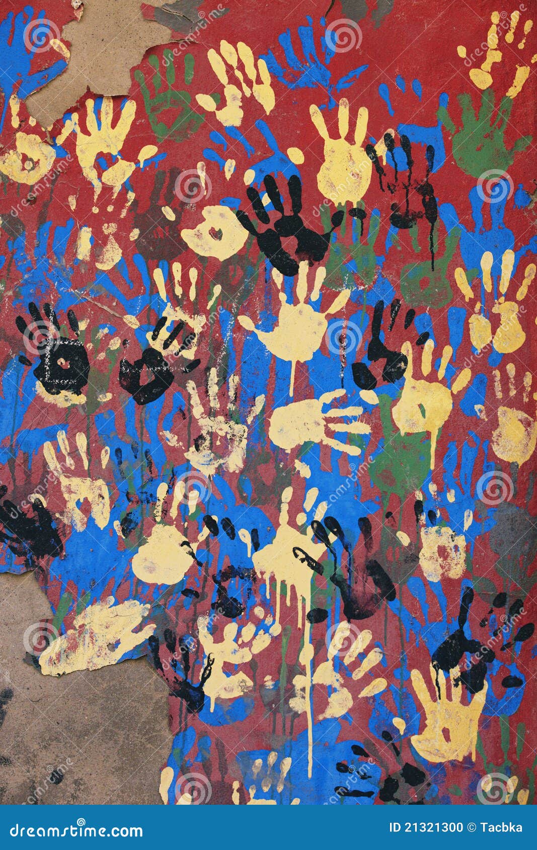 Colored handprints stock photo. Image of poster, colored - 21321300