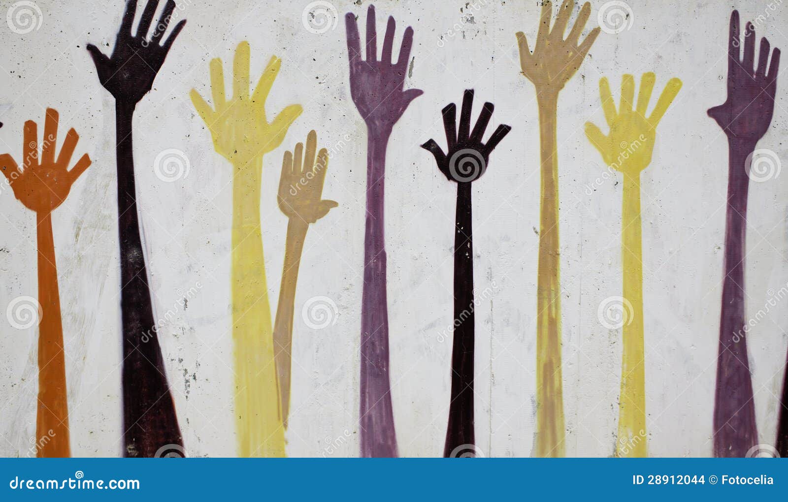 Colored hands stock illustration. Illustration of hand - 28912044