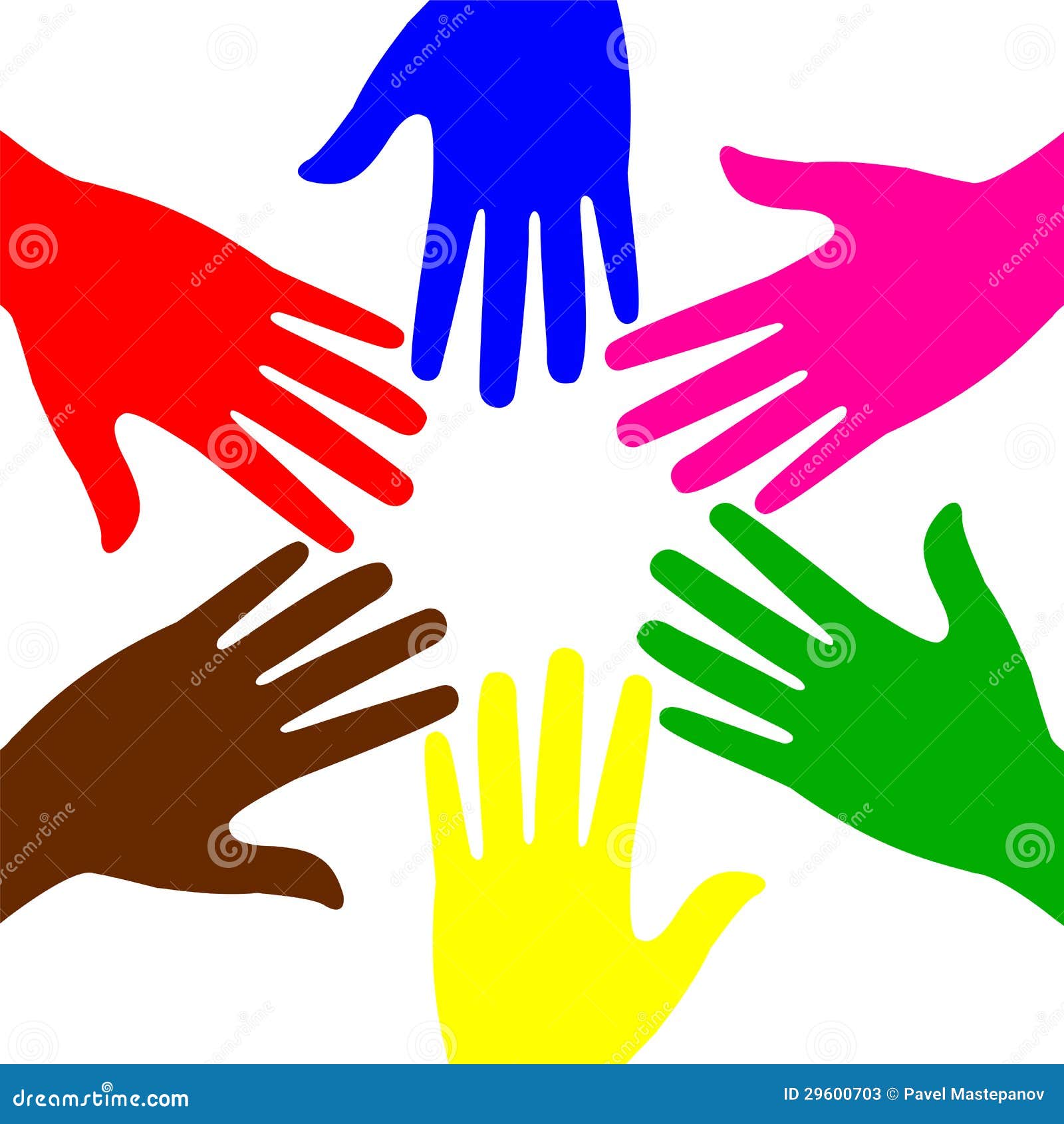 Colored hands stock vector. Illustration of white, colored - 29600703