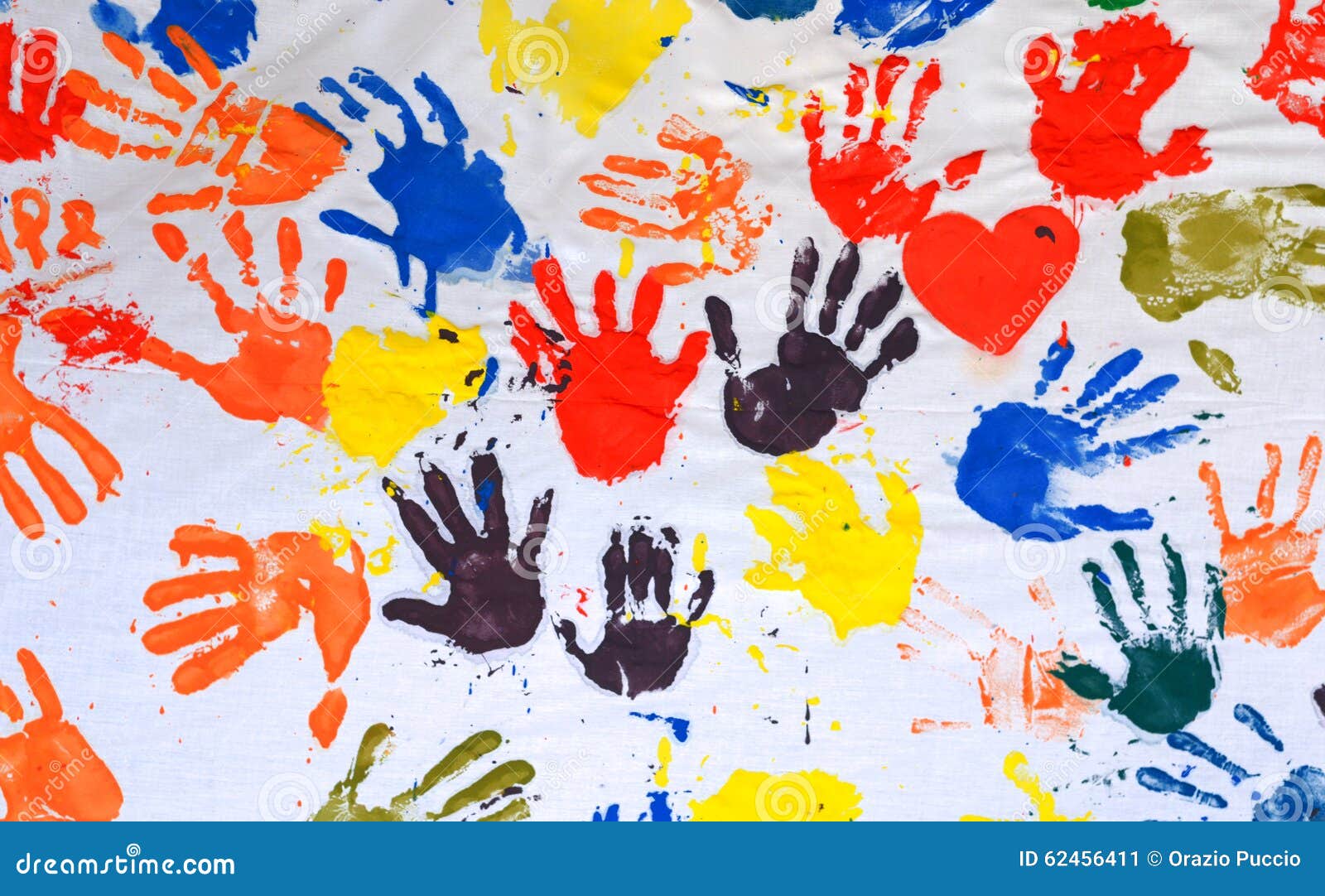 Colored hands stock illustration. Illustration of rainbow - 62456411