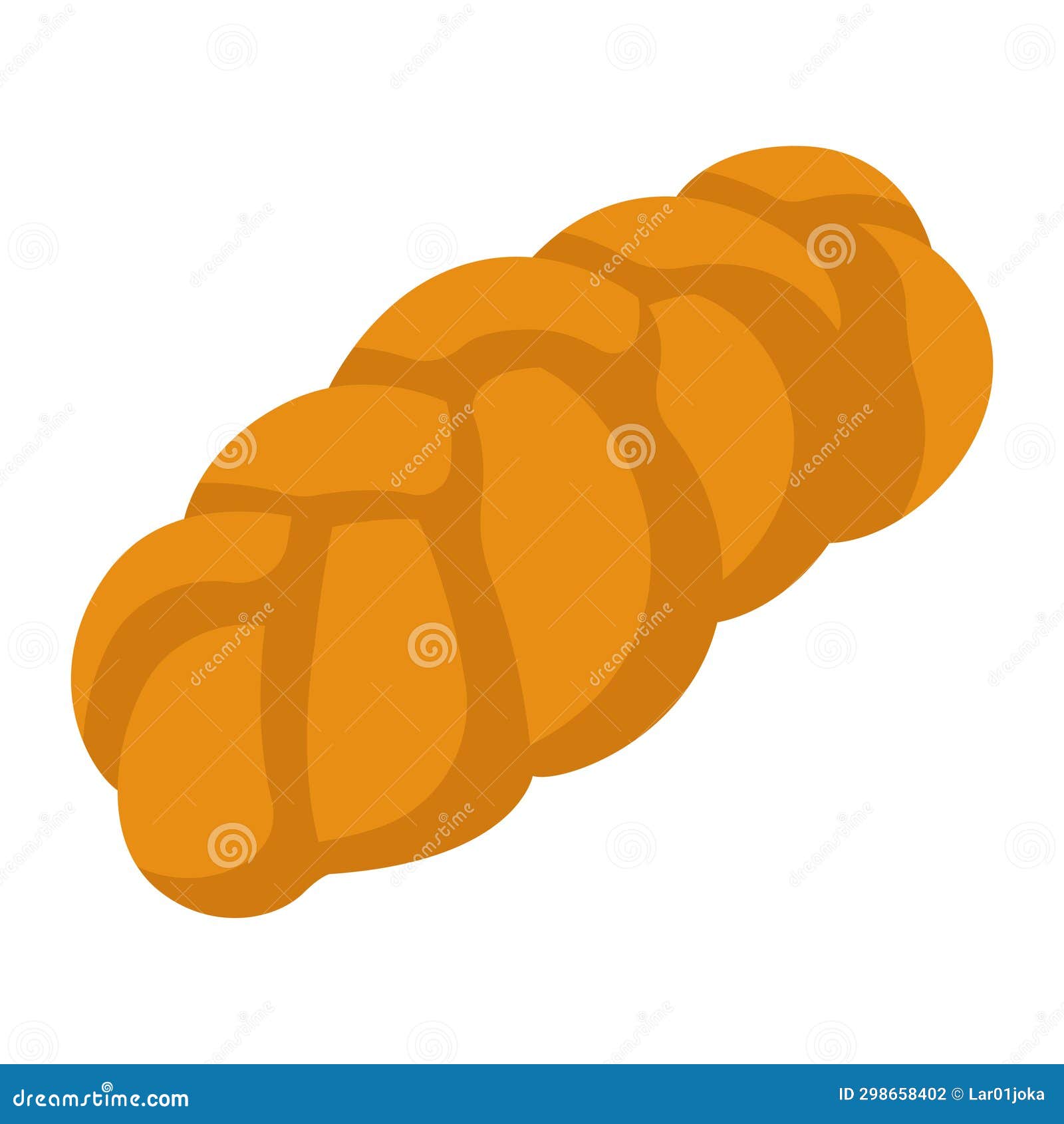 Challah Icon. Jewish Braided Bread. Cartoon Bakery Vector Illustration ...