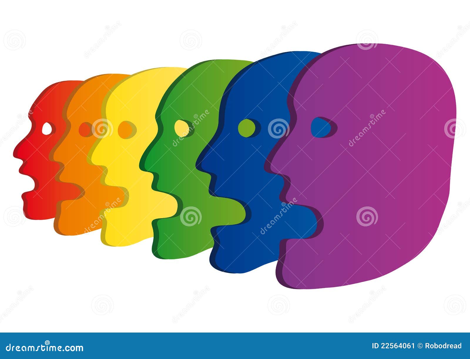 Colored heads stock vector. Illustration of color, vector - 22564061