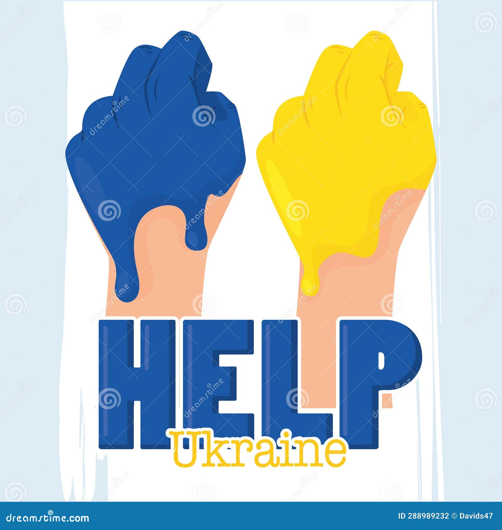 Colored Help Ukraine Concept Poster Vector Stock Vector - Illustration ...