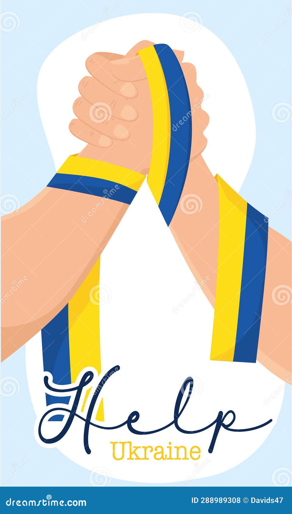 Colored Help Ukraine Concept Poster Vector Stock Vector - Illustration ...