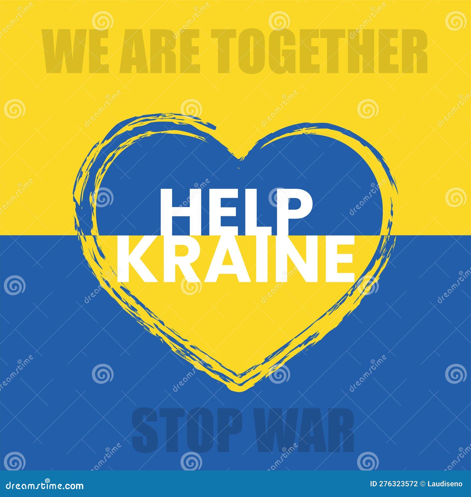 Colored Help Ukraine Stop War Template Vector Stock Vector ...