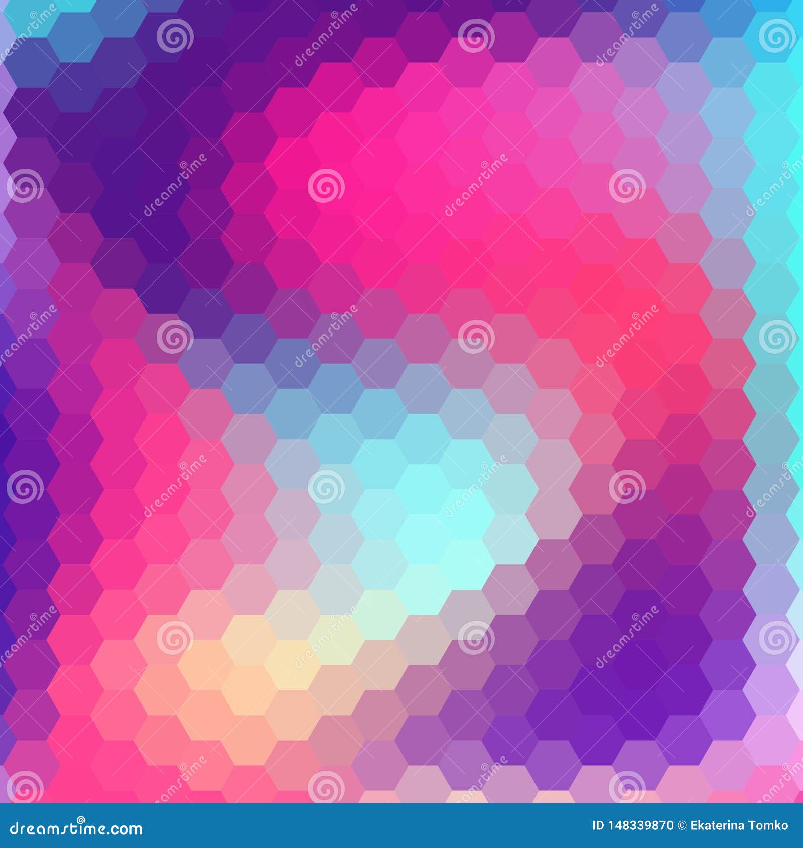 Colored Hexagon Background. Abstract Illustration. Presentation Layout ...