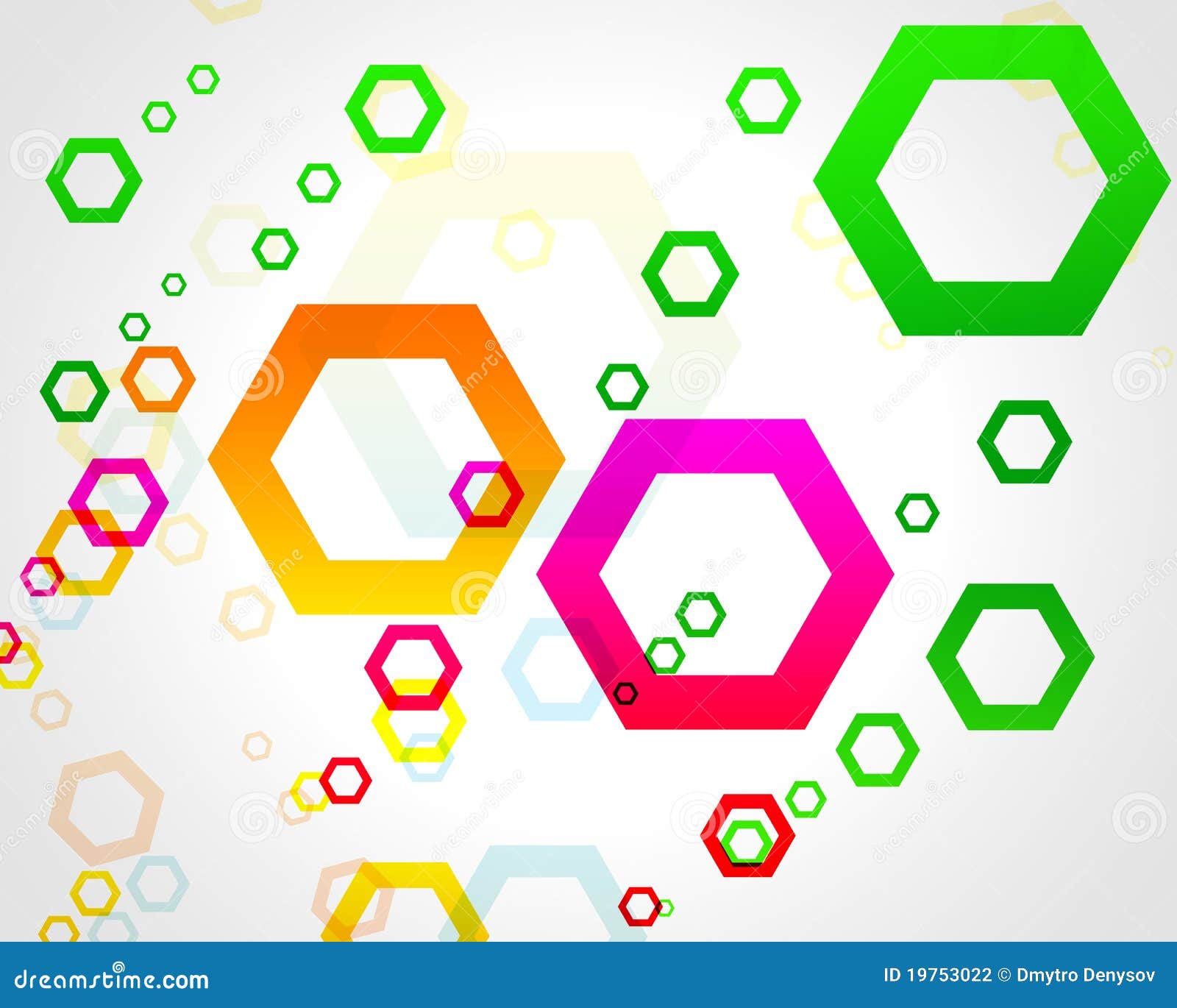 Colored hexagons stock illustration. Illustration of technology - 19753022