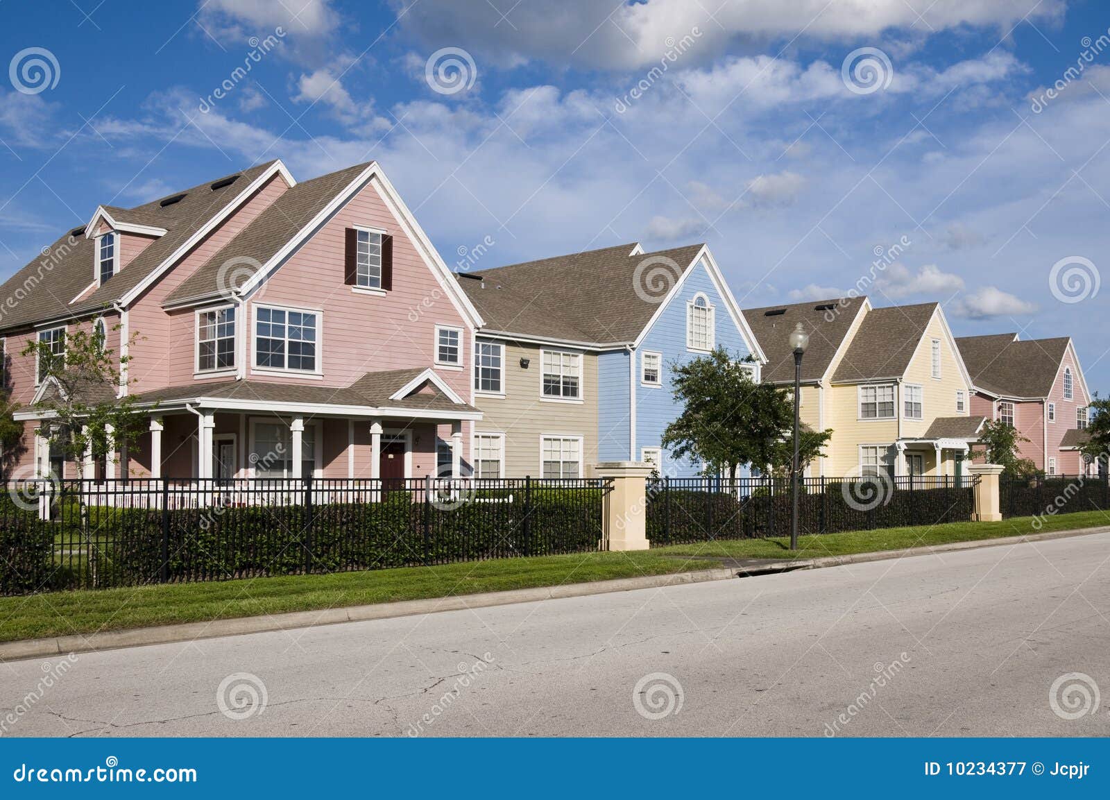 Colored homes stock image. Image of family, condo, property - 10234377