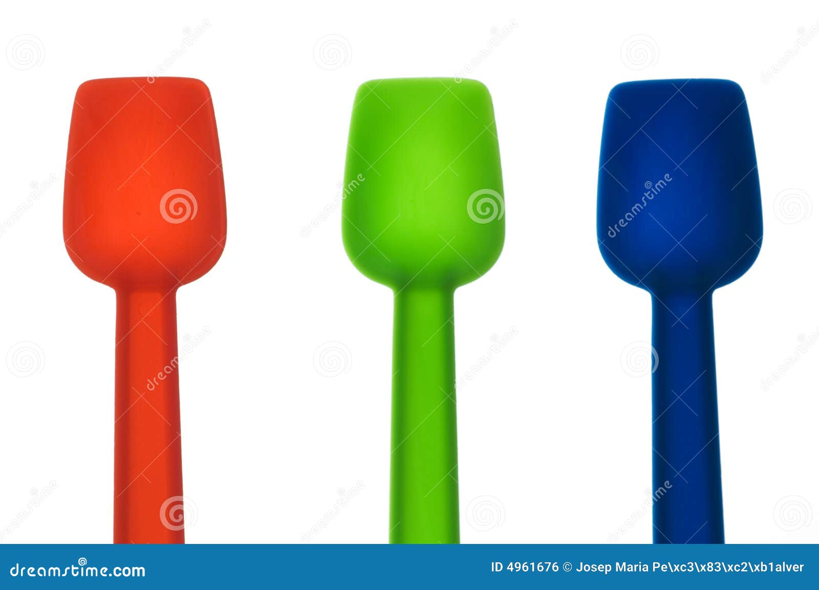 Colored ice cream spoons stock photo. Image of yellow - 4961676