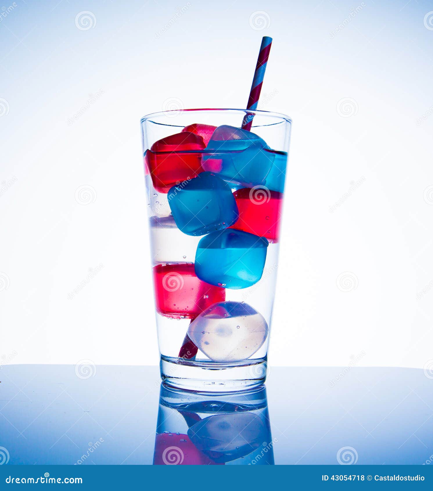 Colored Ice Cubes stock photo. Image of translucent, food - 43054718