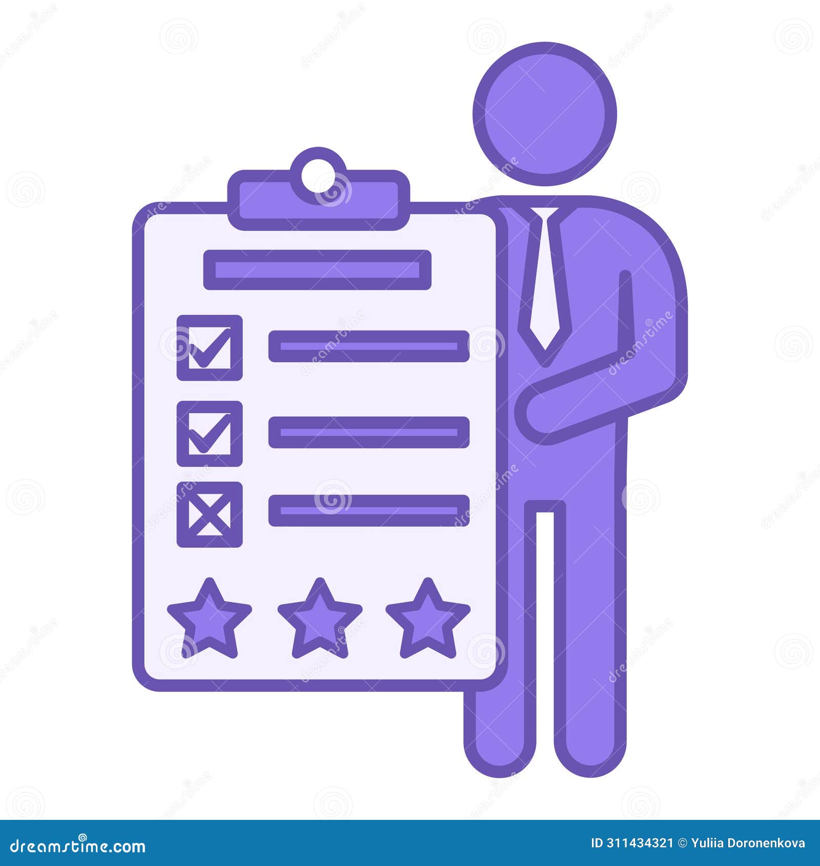 Colored Icon Assessment. stock vector. Illustration of stars - 311434321