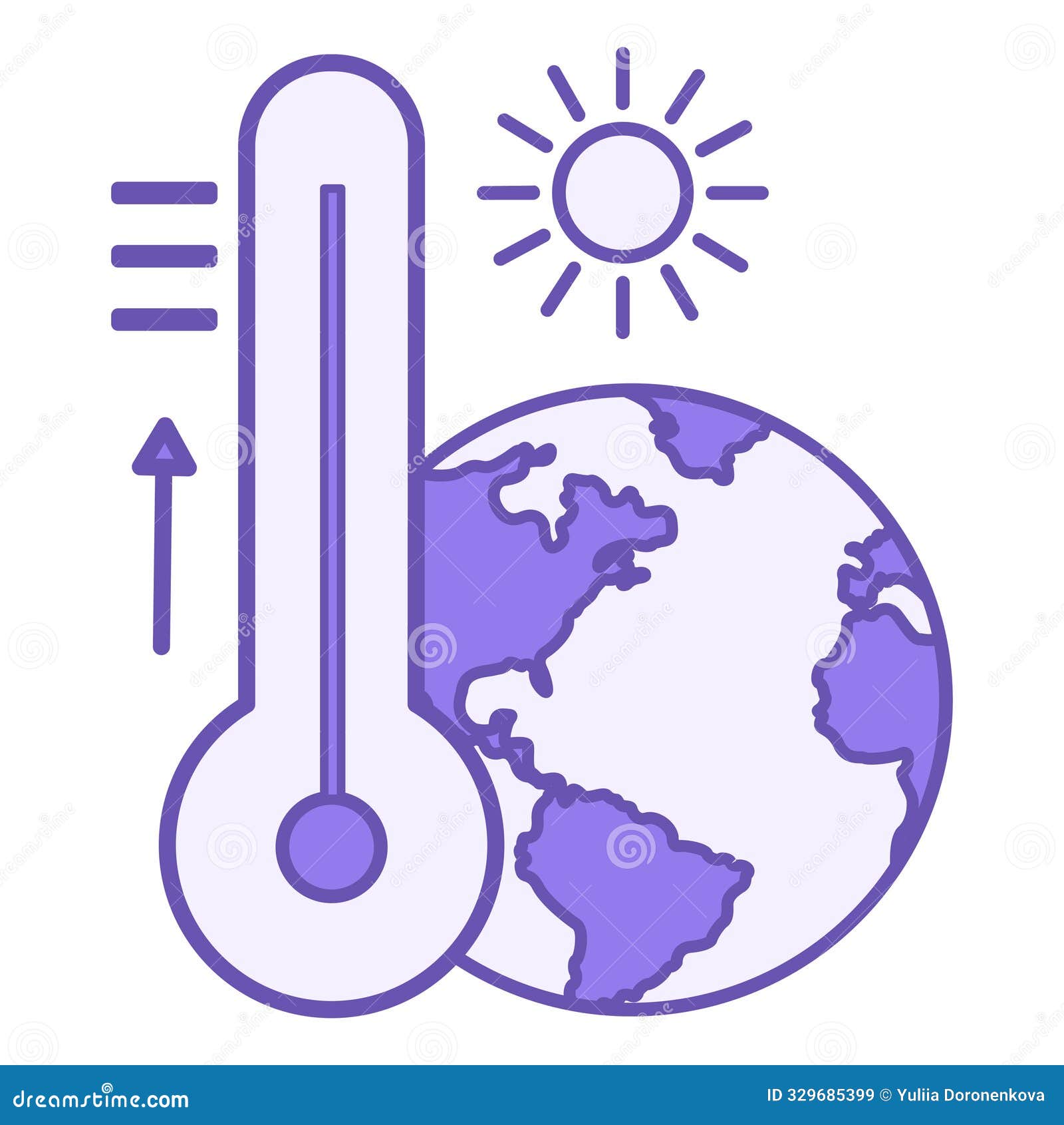 Colored Icon Temperature Increase. Stock Vector - Illustration of ...