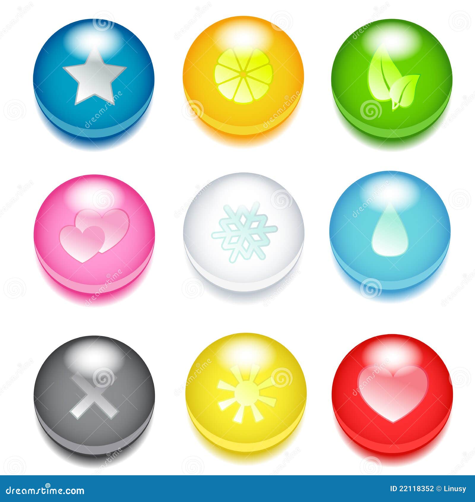 Colored icons stock vector. Illustration of design, icon - 22118352