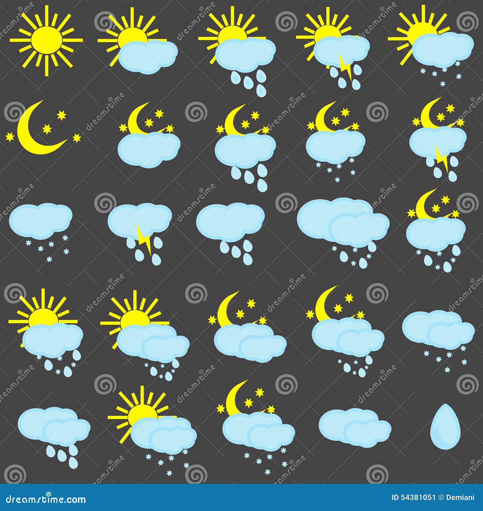 Weather Forecasting Blue Gradient Concept Icon Vector Illustration ...