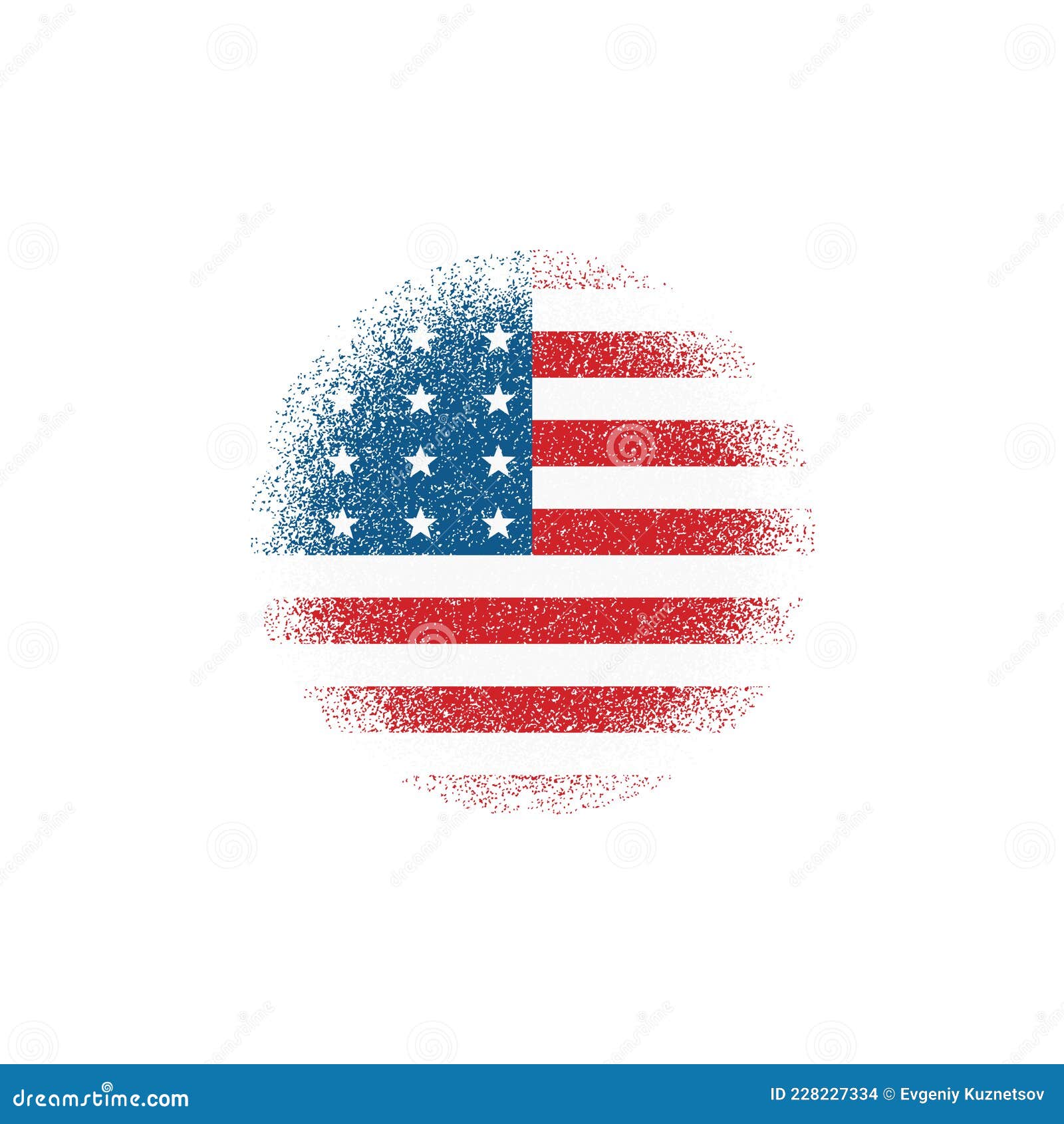 Colored Illustration of a Flag in a Circle with a Grunge Texture on a ...