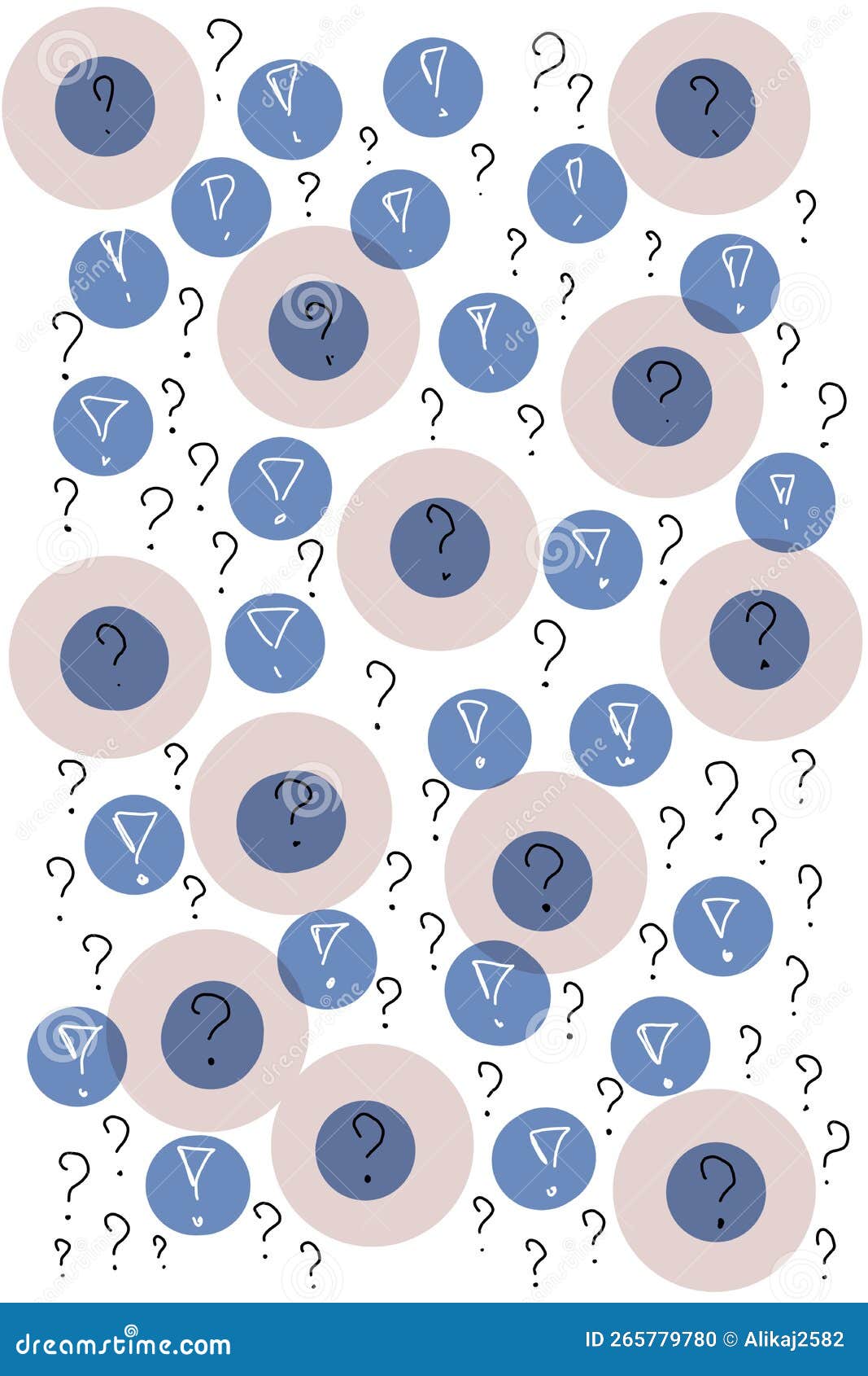 Colored Illustration with Punctual and Question Marks Stock ...