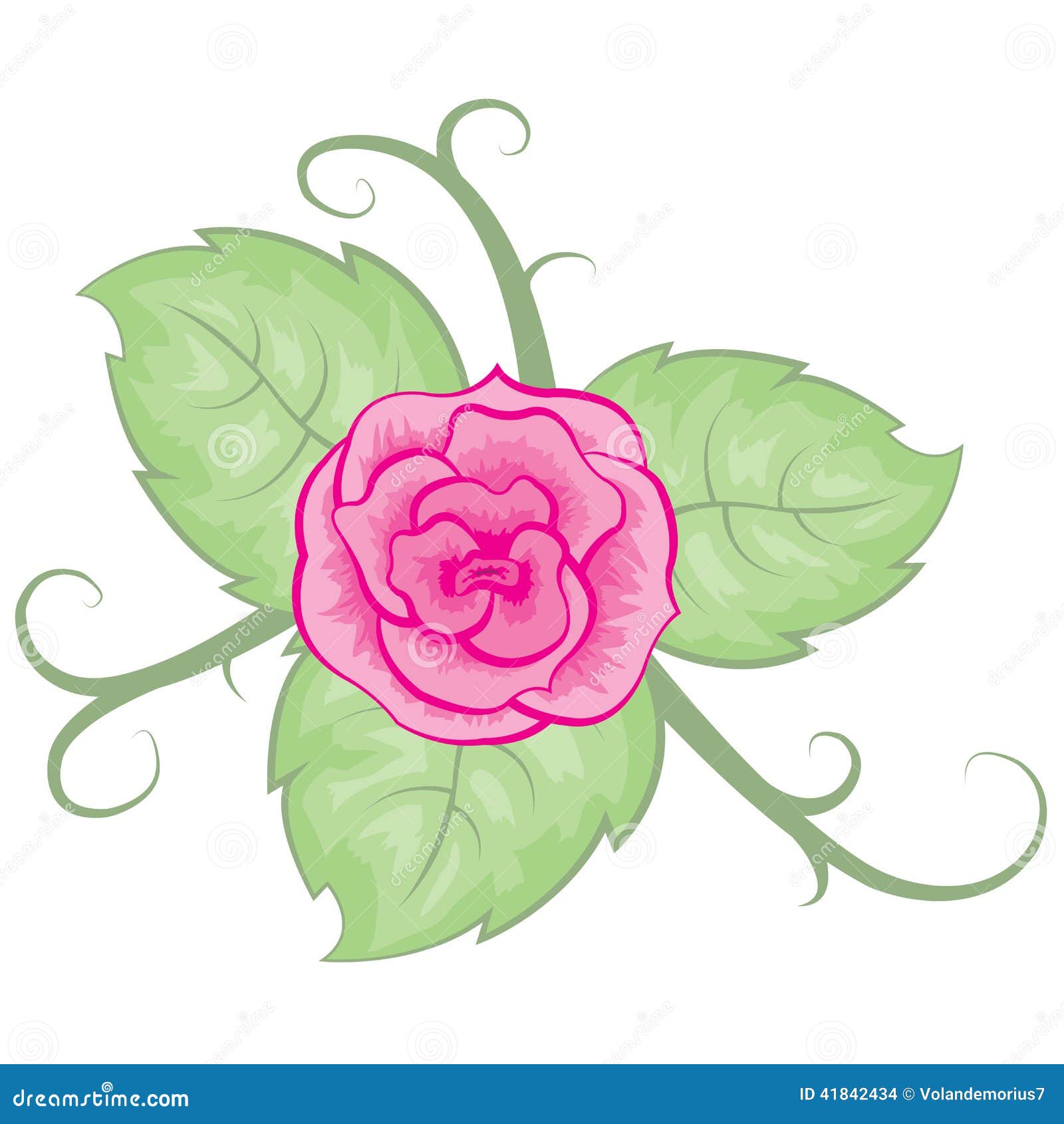 Colored Illustration with Rose Leaves Stock Vector - Illustration of ...