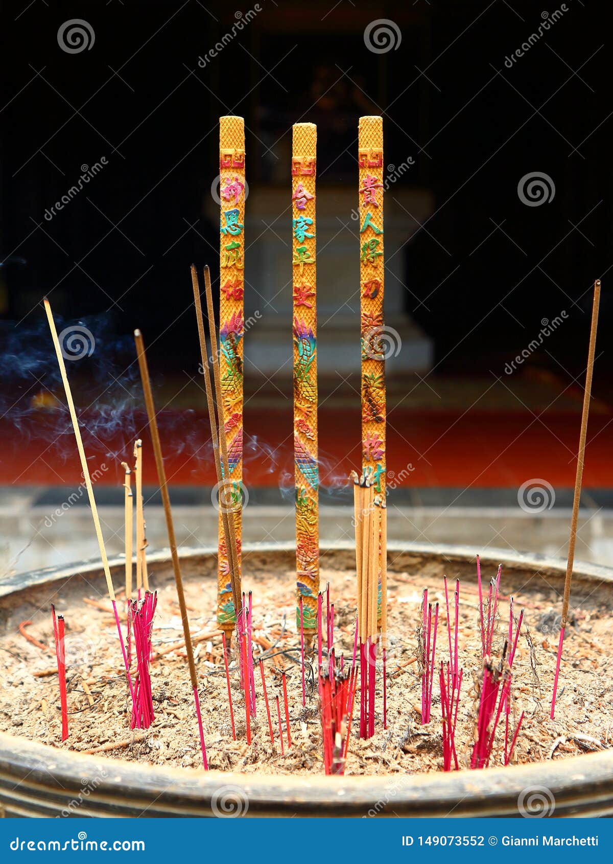 Colored incense sticks editorial photography. Image of traditional ...