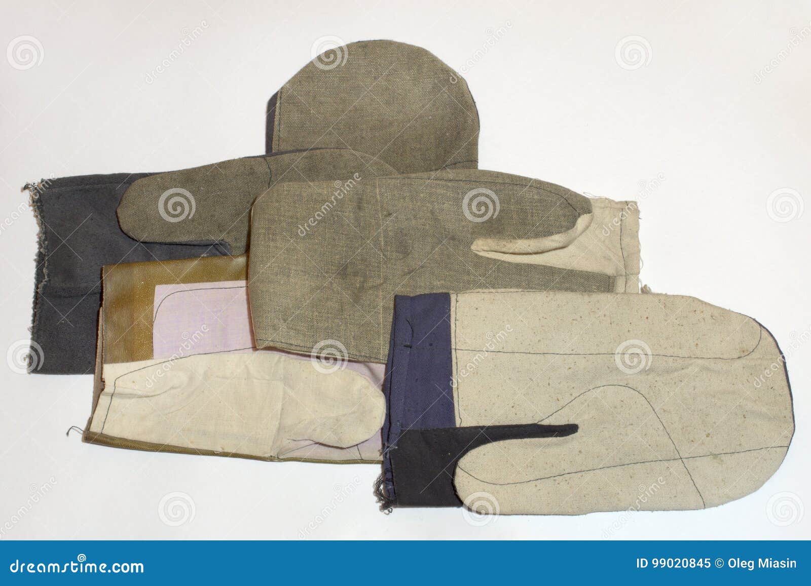 Colored Industrial Mittens for Different Type of Work Stock Image ...