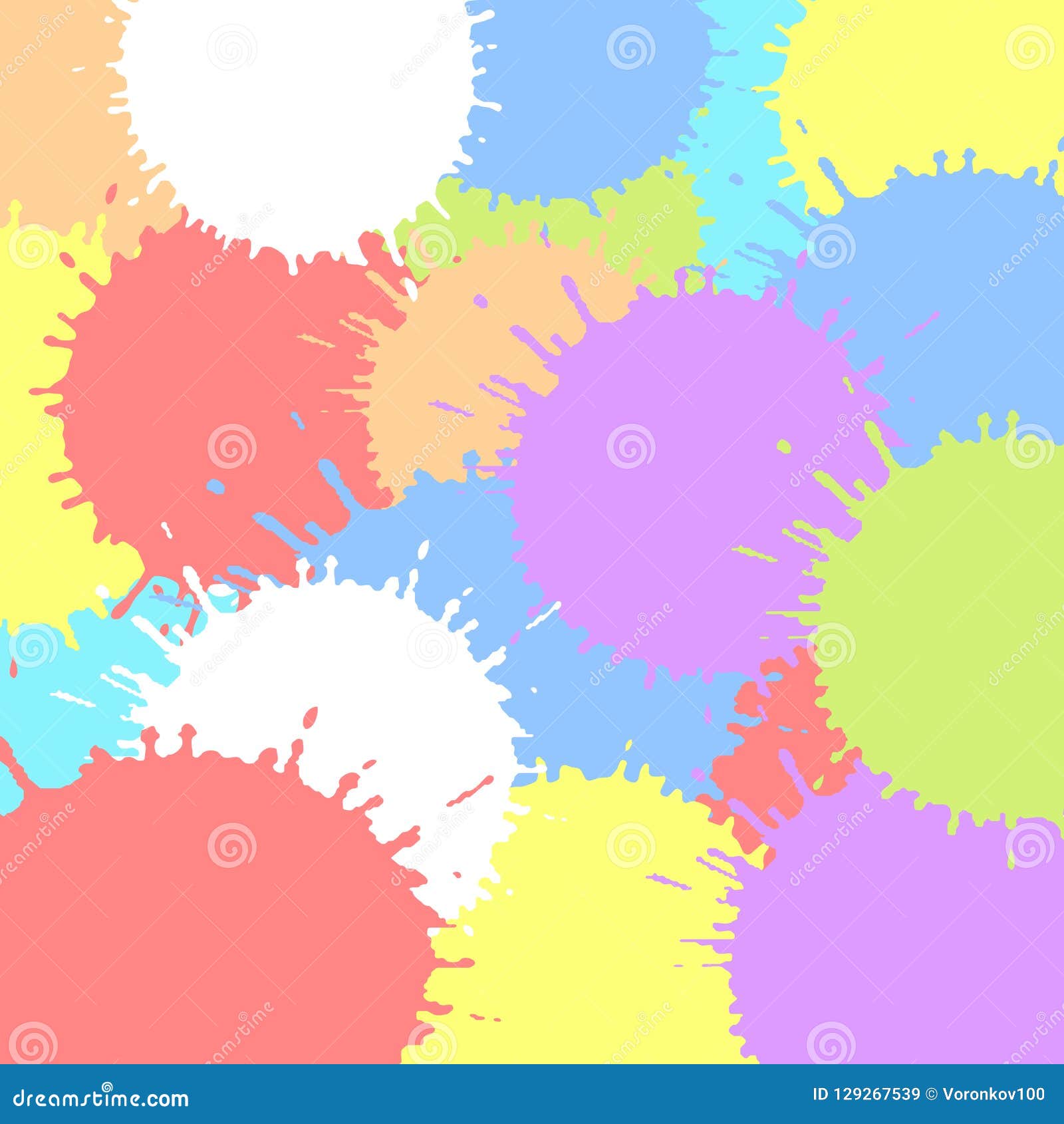 Colored Ink Blots. Colorful Texture Vector Illustration of Paint ...