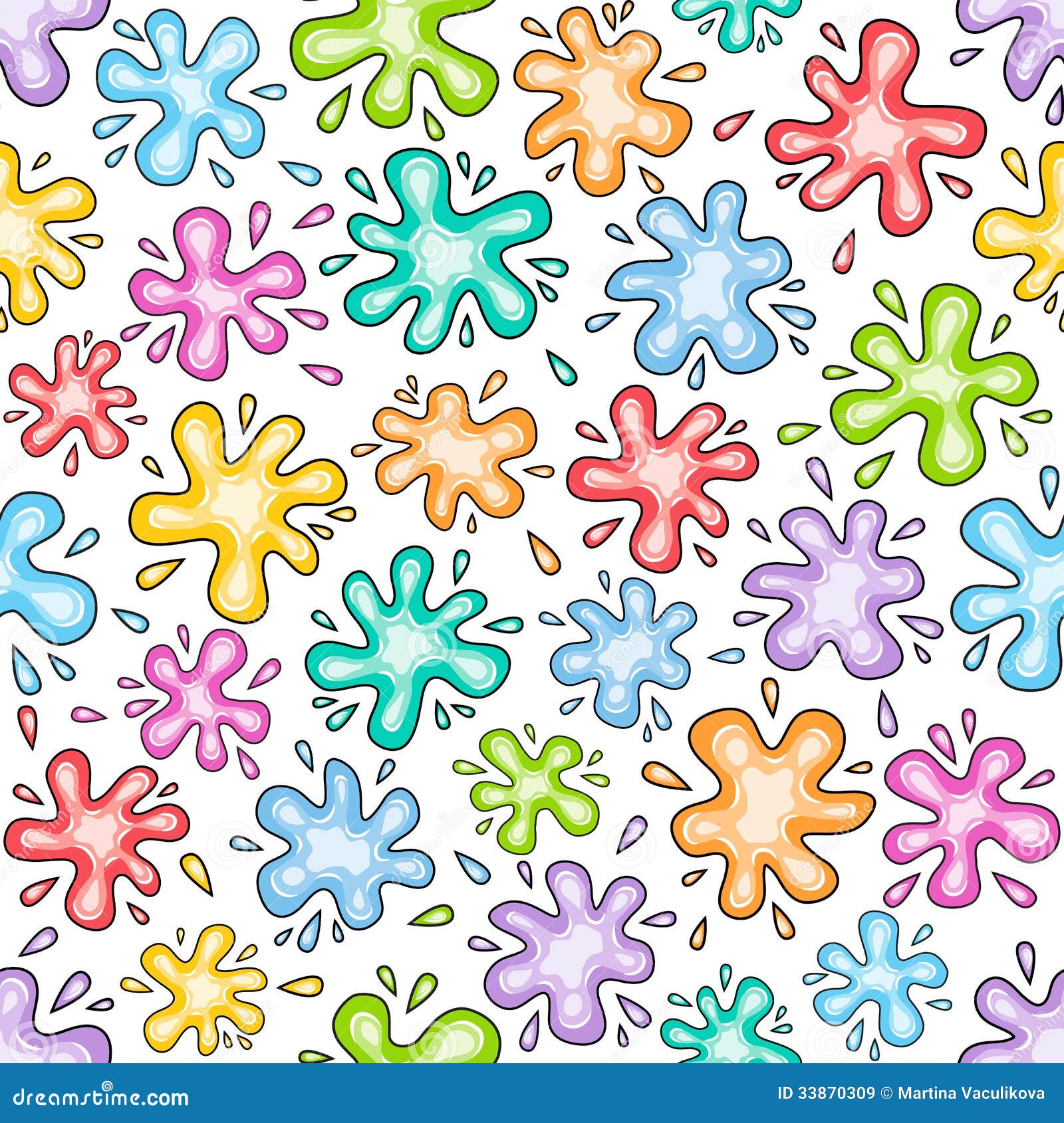 Ink Blots Seamless Floral Pattern Stock Photography | CartoonDealer.com ...