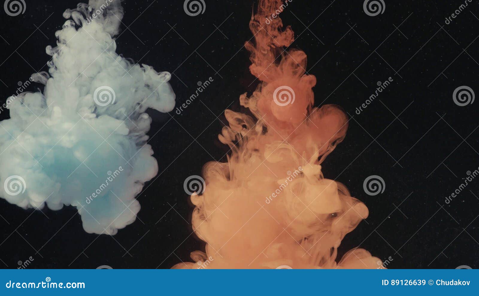 Colored Ink Dropping into the Water Stock Image - Image of water ...