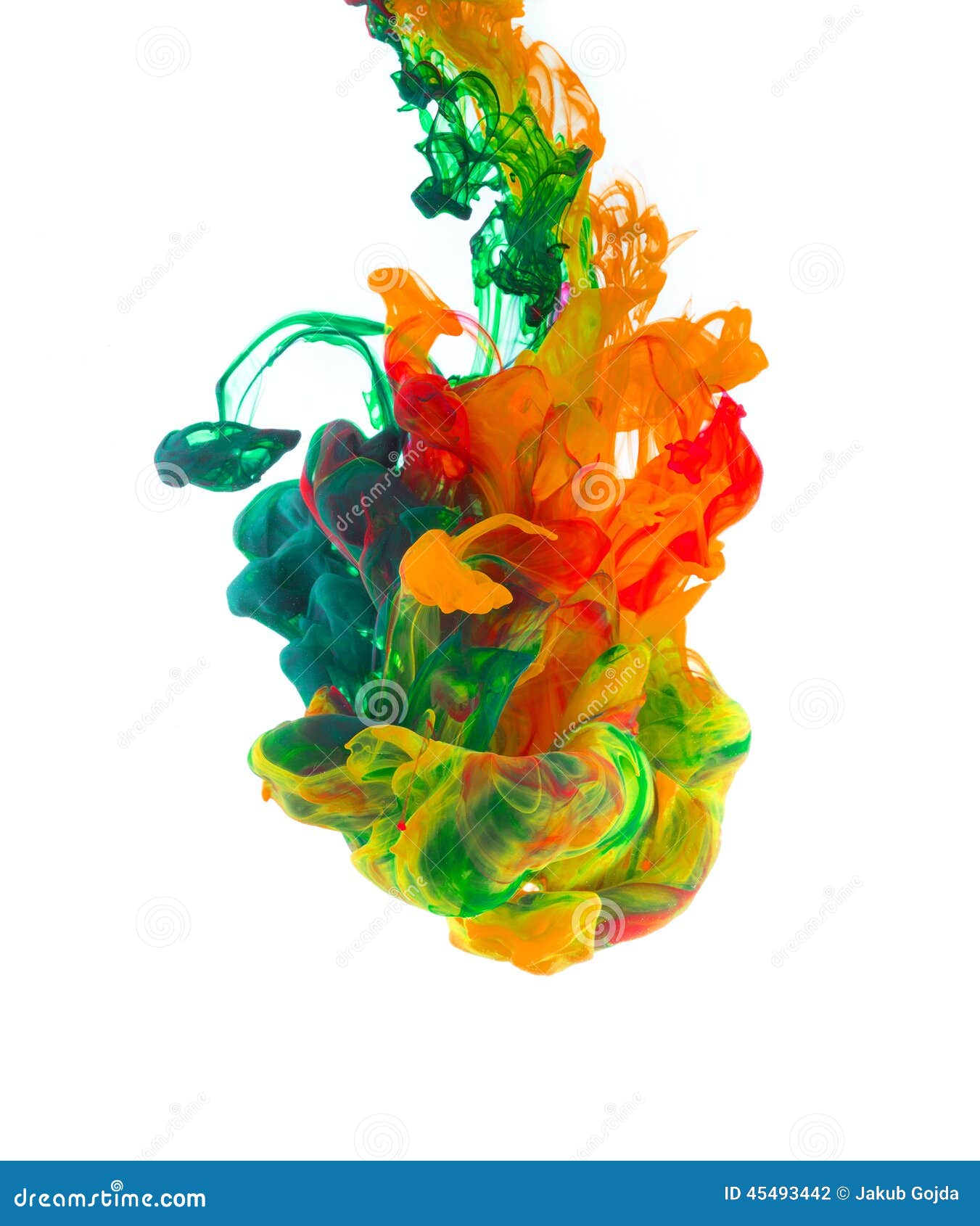 Colored Ink Isolated on White Background Stock Photo - Image of ...