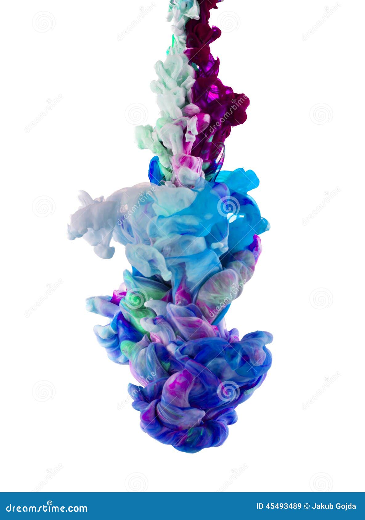 Colored Ink Isolated on White Background Stock Image - Image of ...