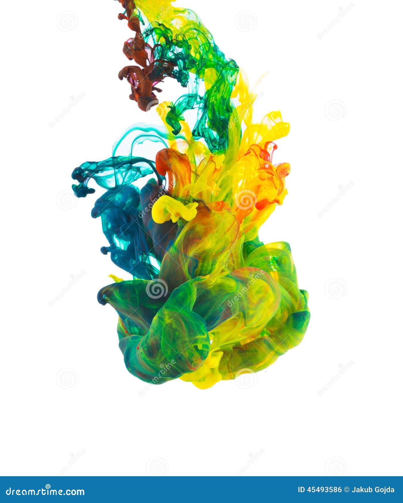 Colored Ink Isolated on White Background Stock Photo - Image of colour ...