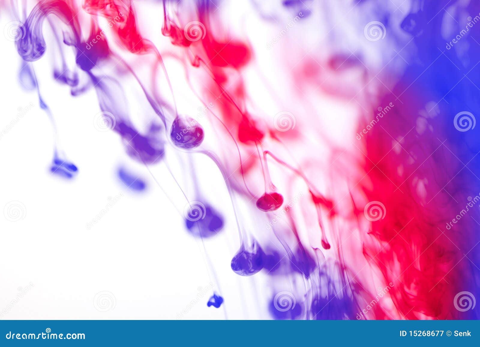 Colored ink splash stock image. Image of pigment, liquid - 15268677