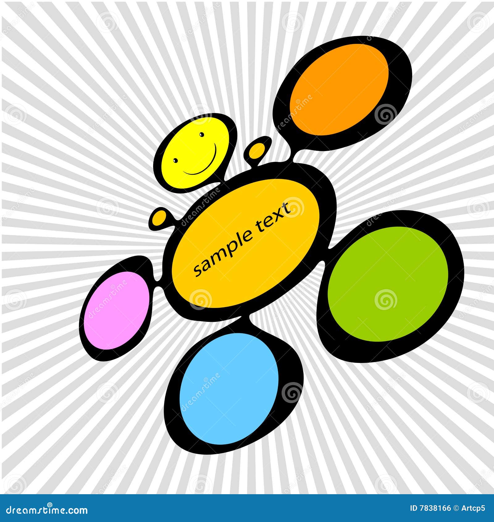 Colored ink spot stock vector. Illustration of blue, green - 7838166