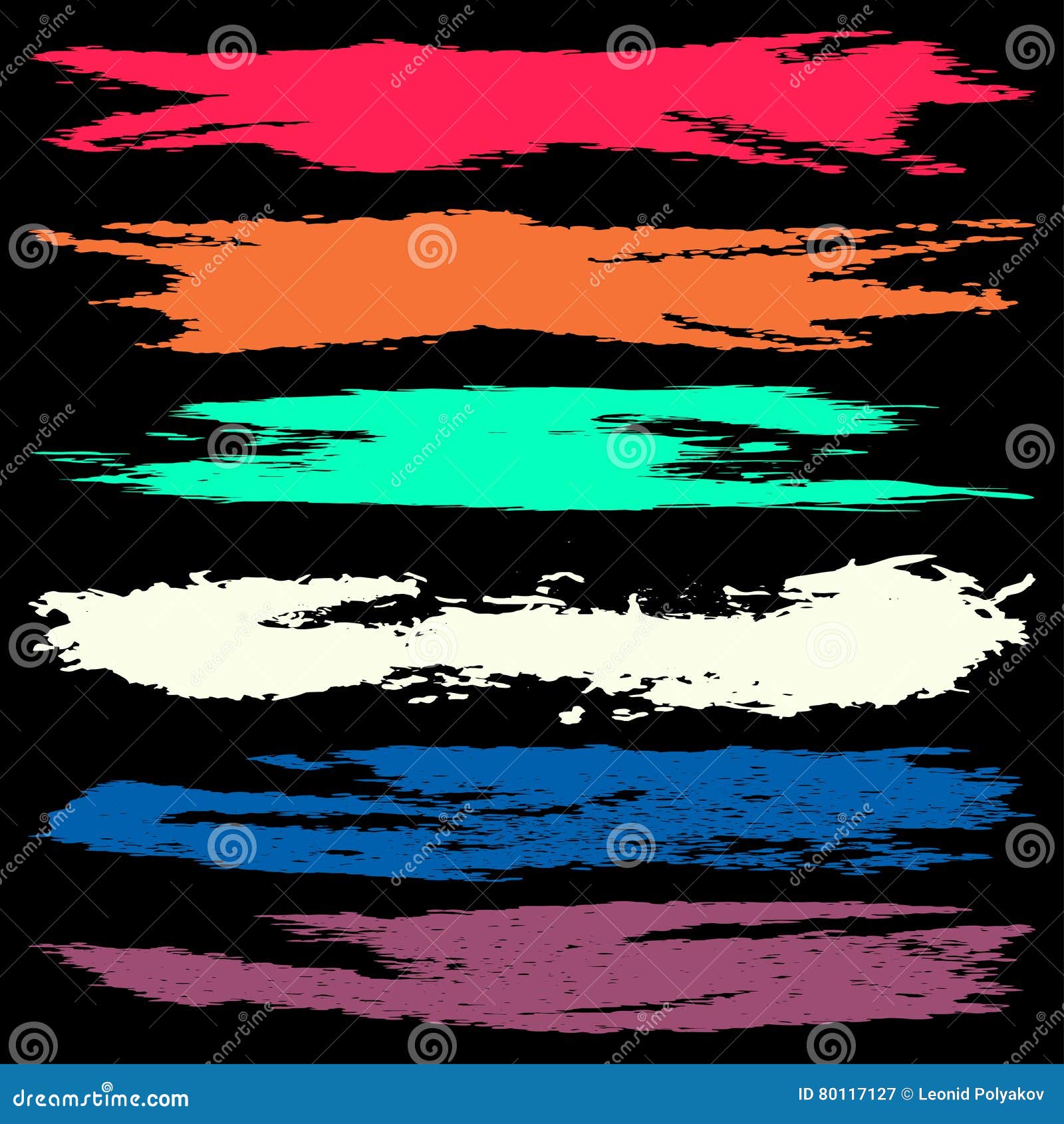 Colored Ink Spots Graffiti Collection Stock Vector - Illustration of ...