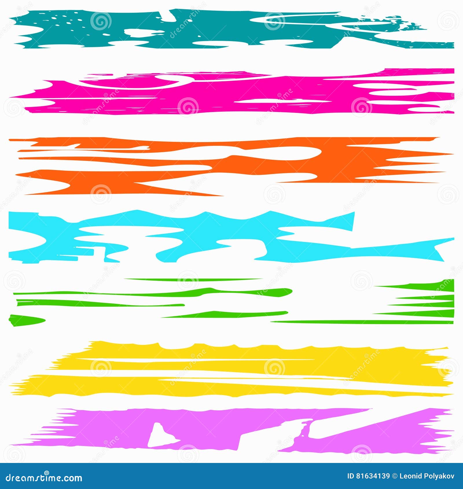 Colored Ink Spots Graffiti Collection Stock Vector - Illustration of ...