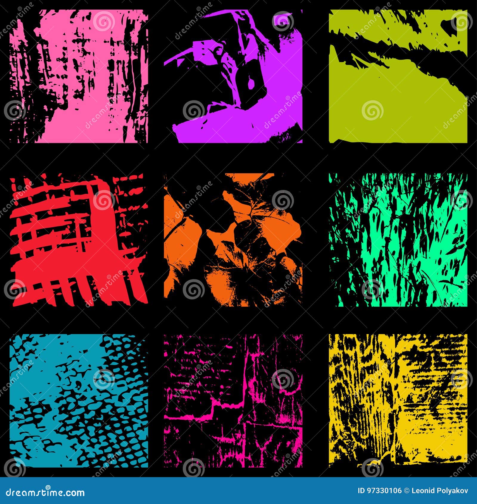 Colored Ink Spots Graffiti Collection Stock Vector - Illustration of ...