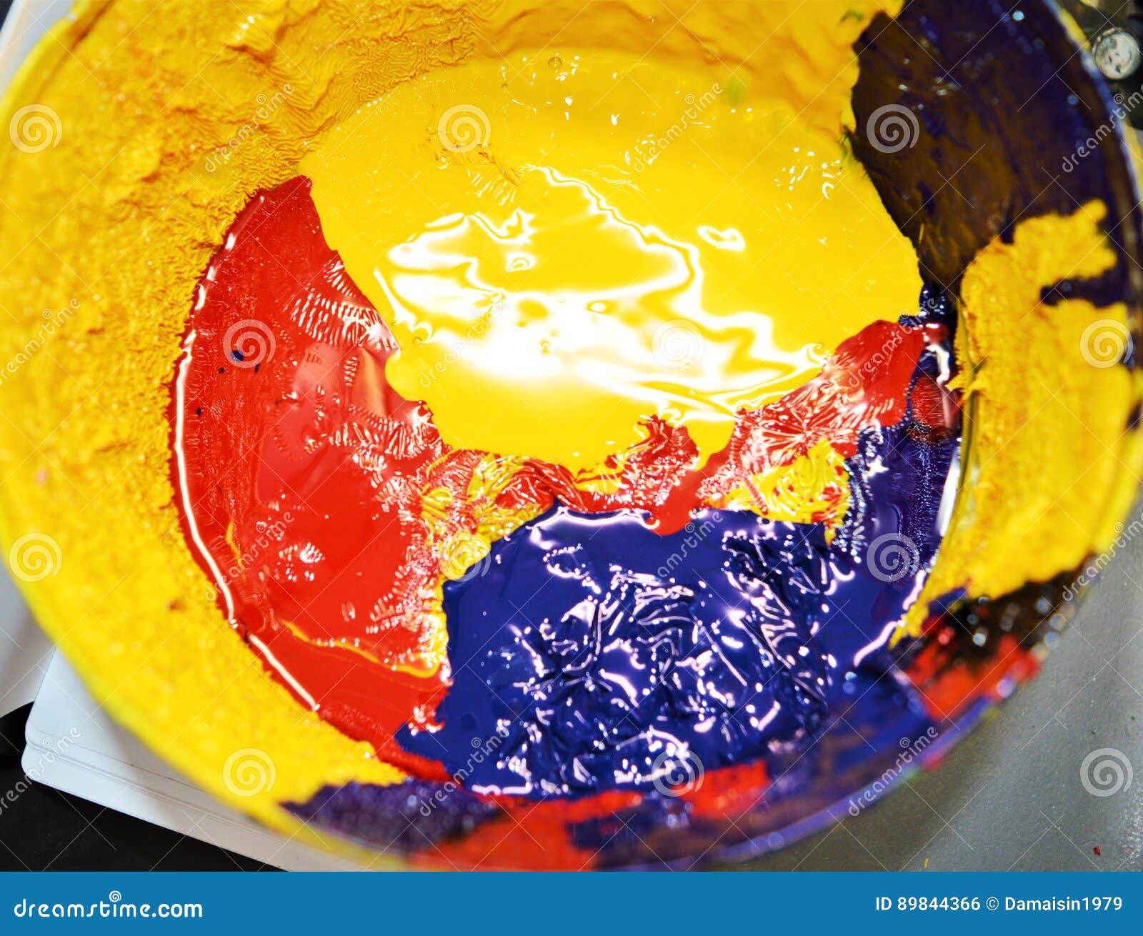 Colored Inks for Printing Work Stock Photo - Image of work, bucket ...