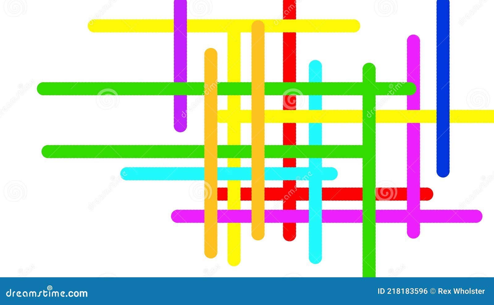 Colored Intersecting and Crossing Lines Stock Illustration ...