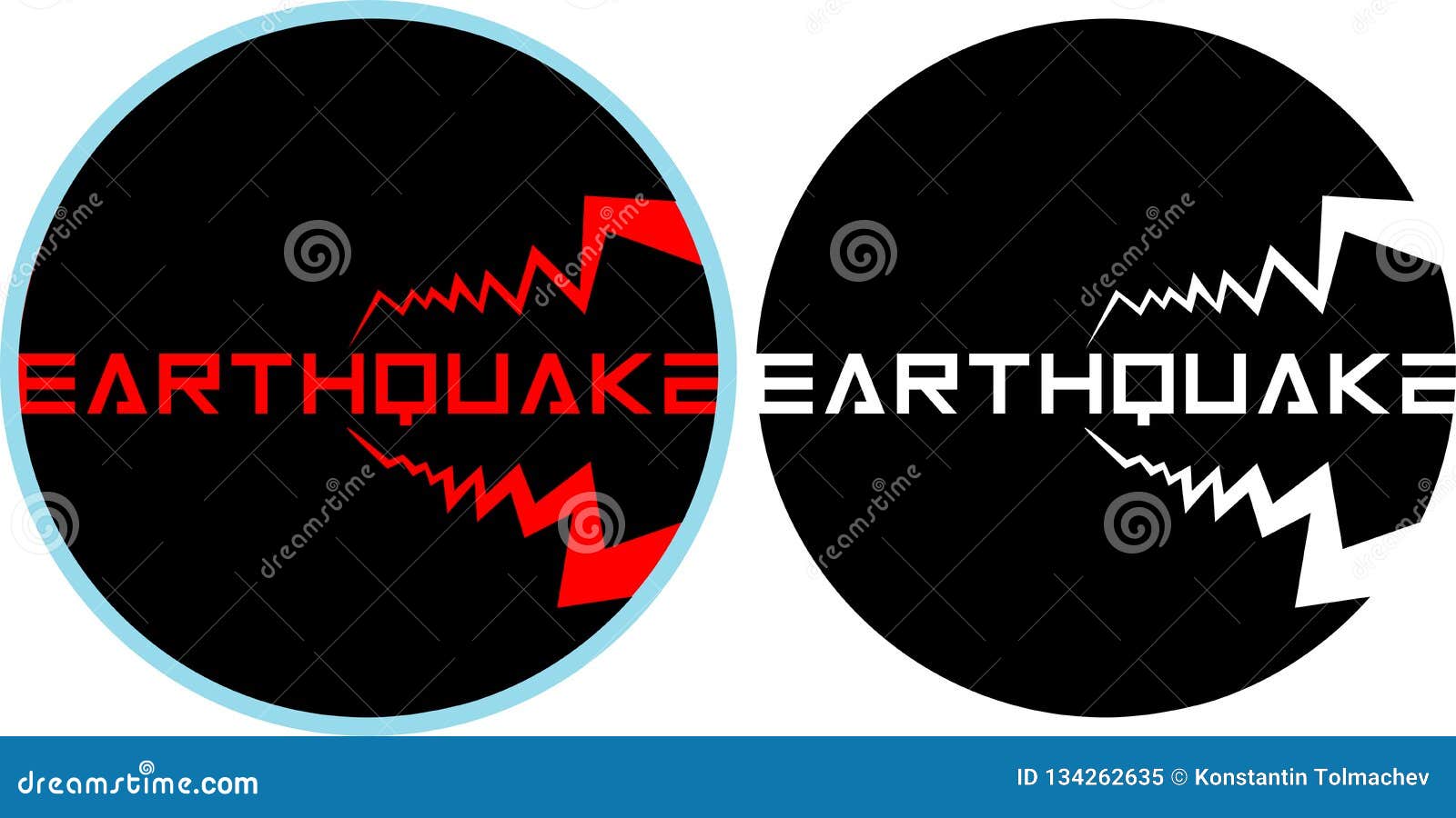 Colored and Isolated Earthquake Logo on the Theme of Ecology ...