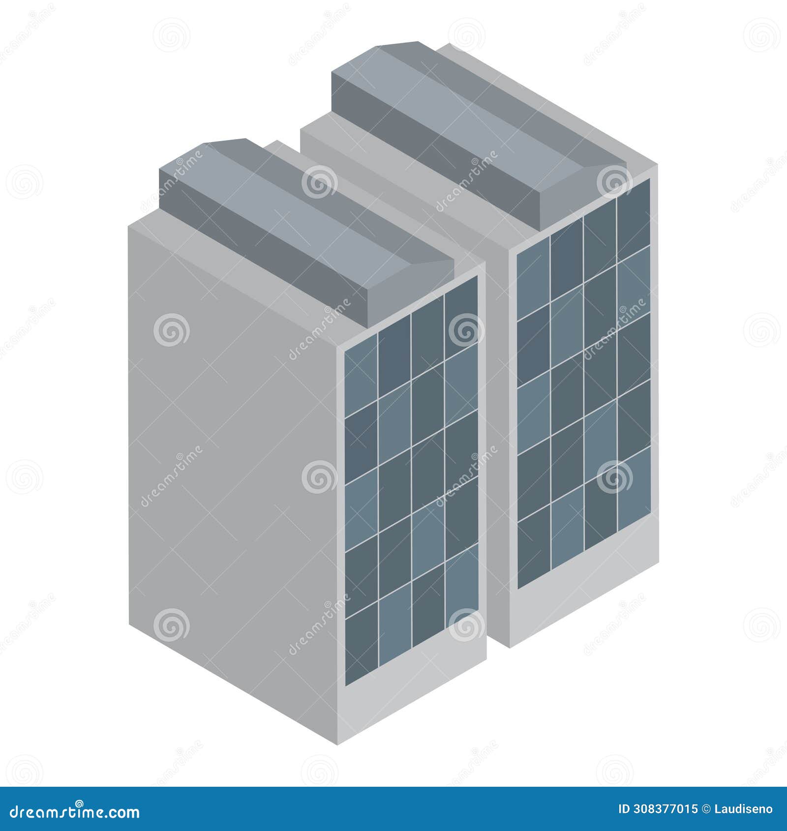 Colored Isometric Building Icon Vector Stock Vector - Illustration of ...