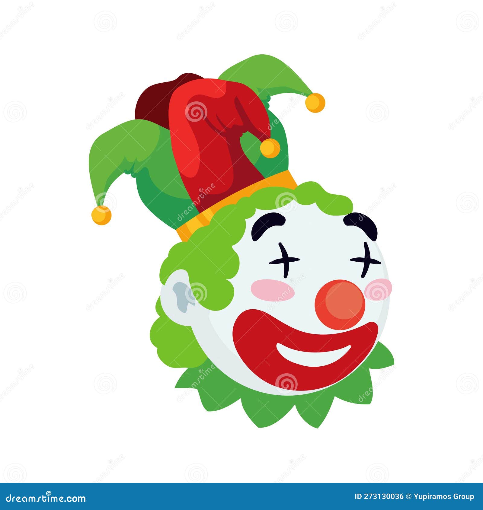Colored jester design stock vector. Illustration of people - 273130036