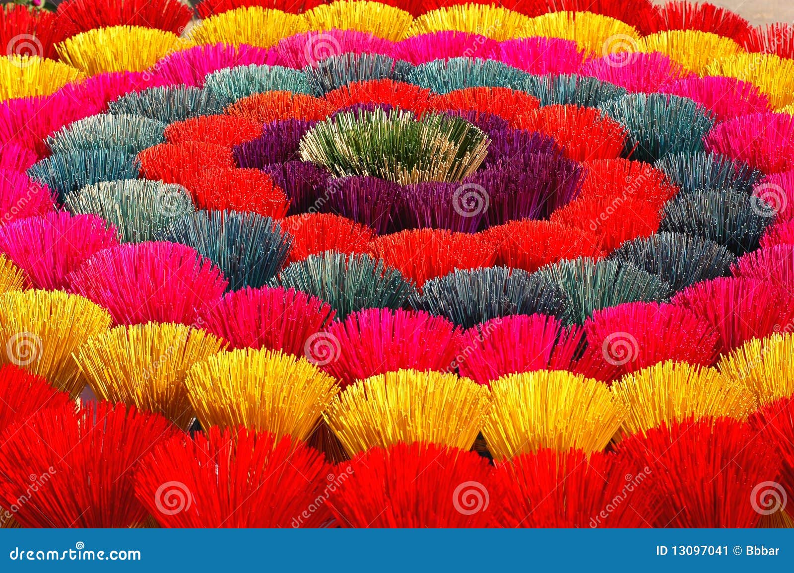 Colored Joss Sticks in Vietnam Stock Image - Image of joss, buddhist ...