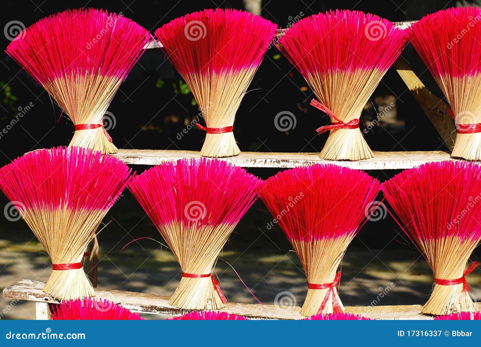 Colored Joss Sticks in Vietnam Stock Image - Image of asian, colored ...