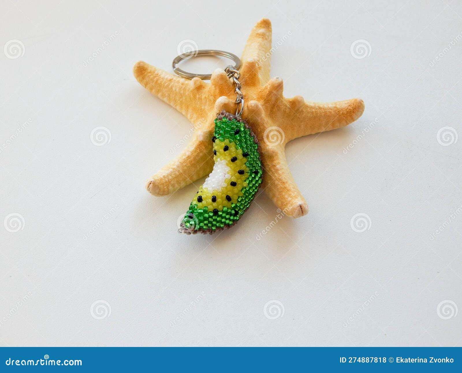 Colored Key Chain and Sea Conch Stock Photo - Image of beach, craft ...